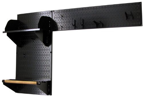 Wall Control Pegboard Garden Supplies Storage and Organization Garden Tool Organizer Kit with Black Pegboard and Black Accessories