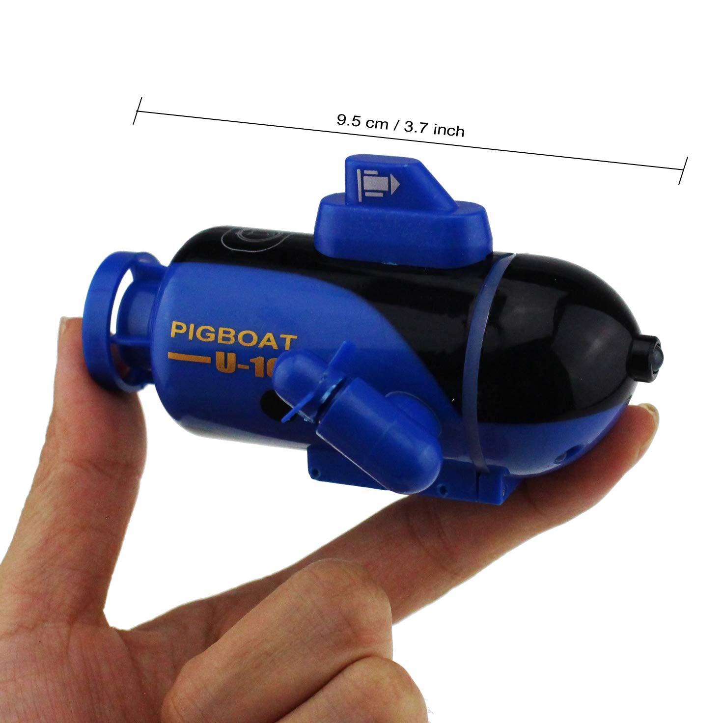 Tipmant Mini Remote Control Submarines Toys RC Boat Waterproof Diving Water Kids Gift (Blue)