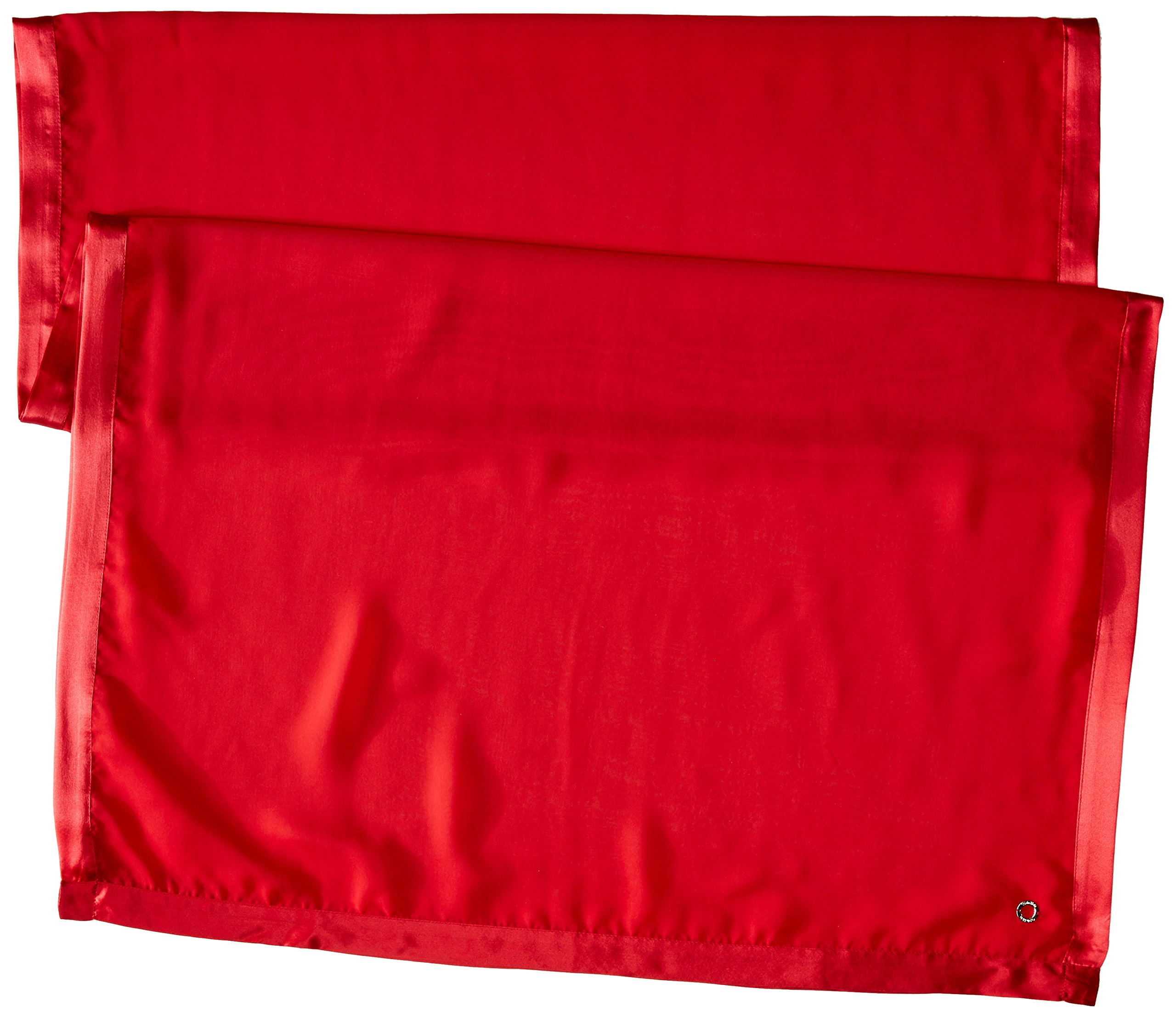 Calvin Klein Women's Satin Border Chiffon Scarf, Rouge, One Size