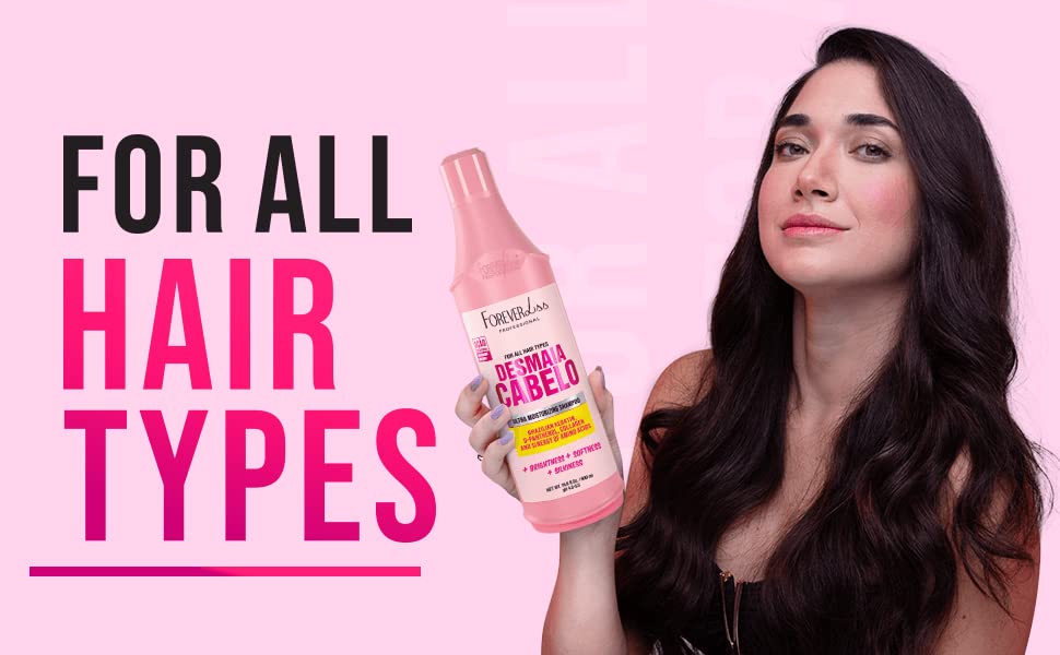 Forever Liss | Shampoo + Conditioner Desmaia Cabelo| Keratin Brasilian and D'Panthenol | deep hydration, Frizz and volume reduction | Smooth effect, Soft and Shiny Hair | All Hair Types