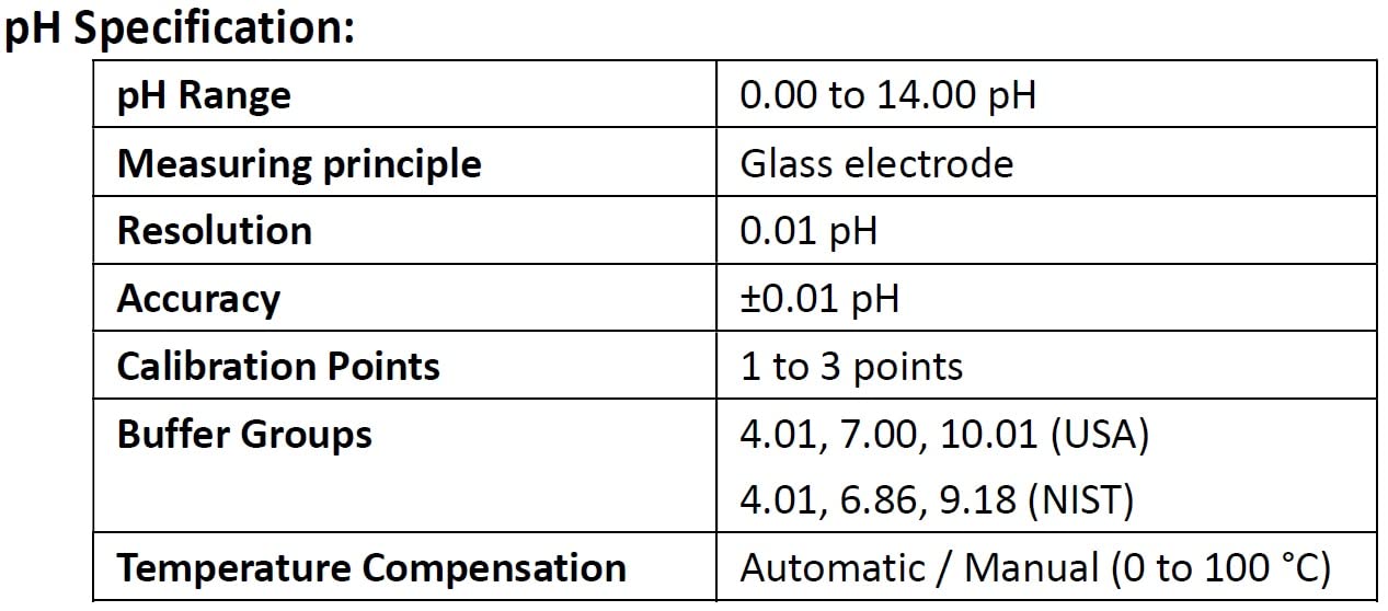 pH Meter, 0.01 pH Accuracy, 0-14.00 pH Measuring Range, 1 to 3 Points Calibration for Precise pH Measurement, Portable