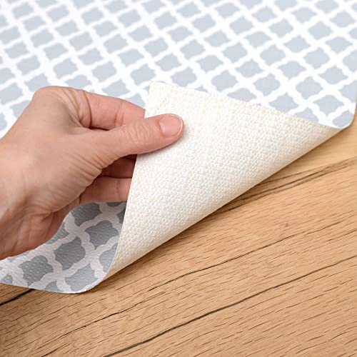 Con-Tact Brand Grip Prints Non-Adhesive Non-Slip Counter Top, Drawer/Shelf Liner, 12" x 20', Talisman Glacier Gray