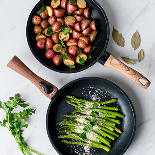 IRIS USA 10 Inch Non-Stick Frying Pan, Skillet with MEGASTONE™ Coating for Healthy Cooking, Everyday Cookware, PFOA Free