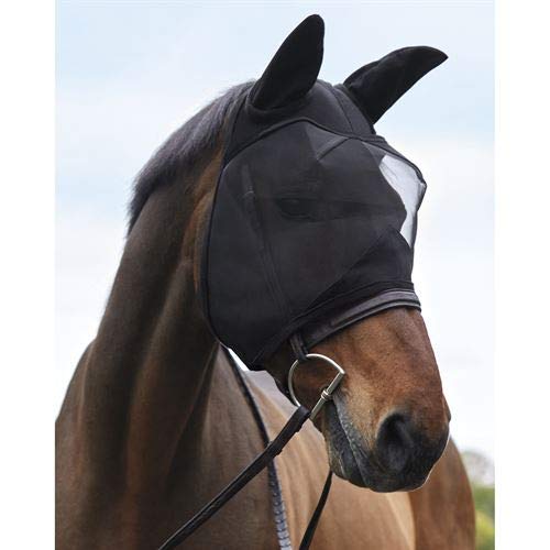 Rider's International by Dover Saddlery Riding Fly Mask, Horse-F/S, Black