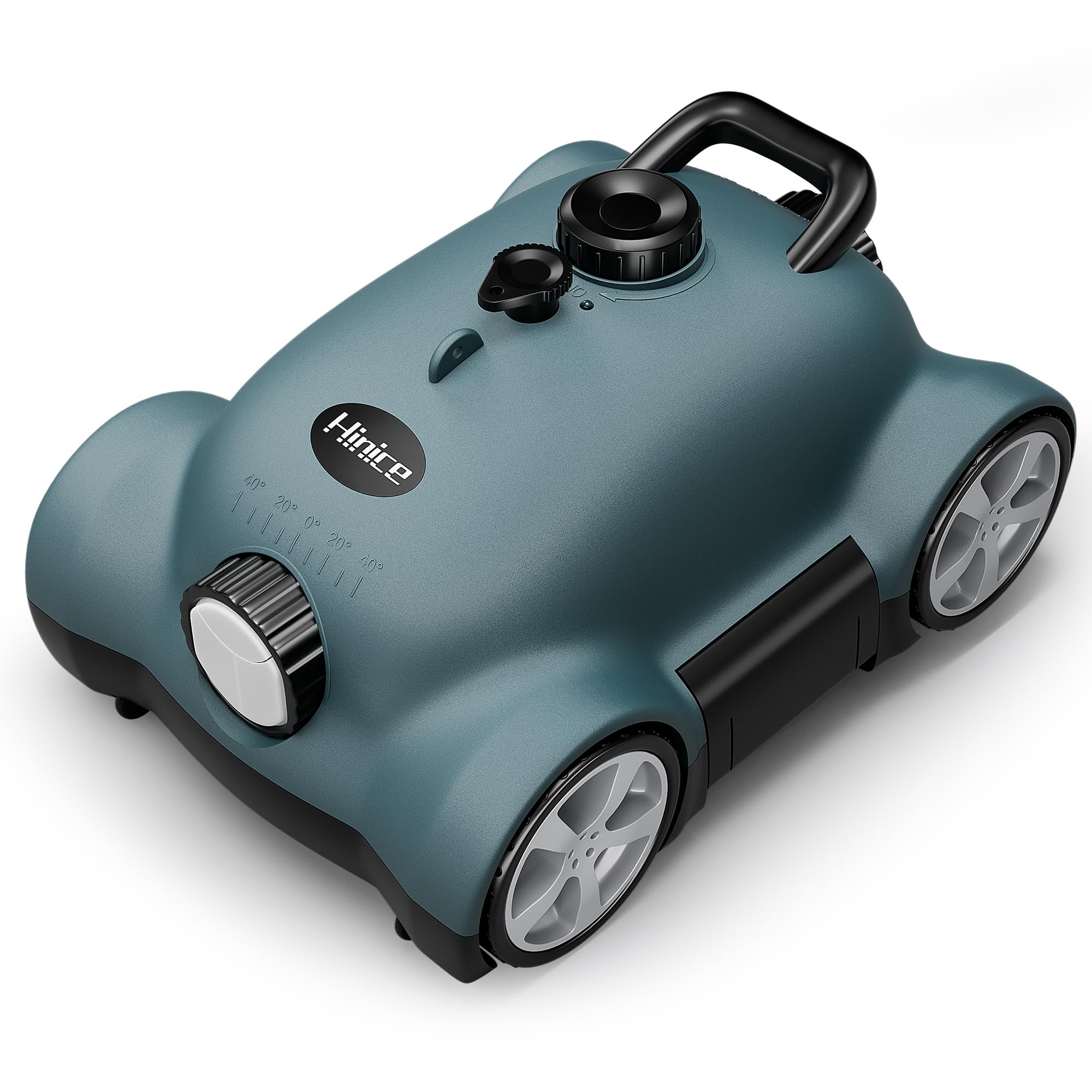 Hinice Cordless Robotic Pool Vacuum-Pool Cleaner for Flat Pool In/Above Ground-Lasts up to 150 minutes-Top Load Filters,Self-Parking,Waterline Cleaning-Perfect for Pools Up to 2152 Sq.ft in Area Green