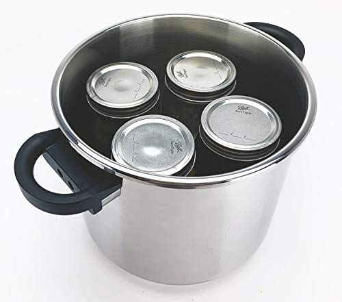 Zavor EZLock Stove Top Pressure Cooker 12 Quart - Canning Ready, Stainless Steel, Multi Pressure Levels, Easy Locking, Induction Ready, 4 Jar Canning Capacity, Digital Cookbook & Steamer Basket