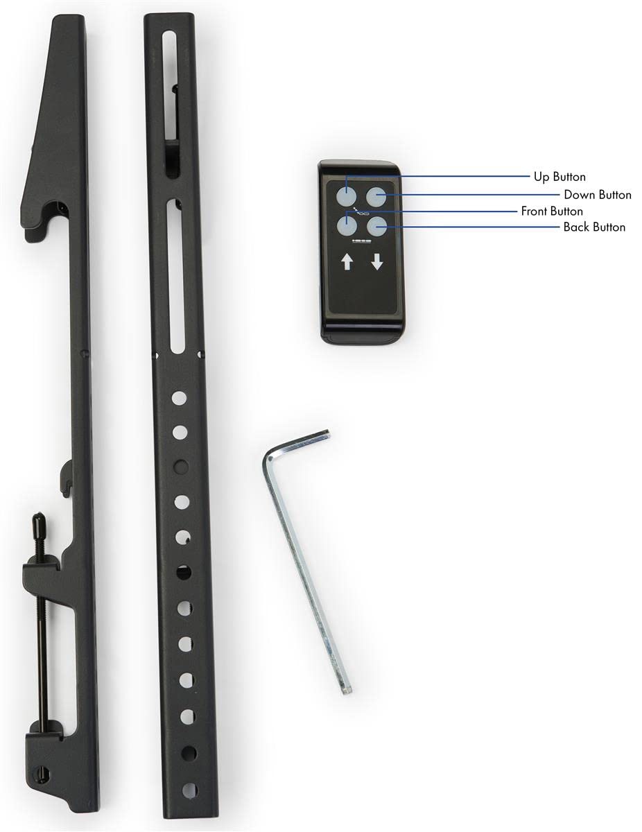 Displays2go 43" Mobile Interactive Display, Motorized Stand, Height & Tilt Adjusting - Black (DGITCHMT43)
