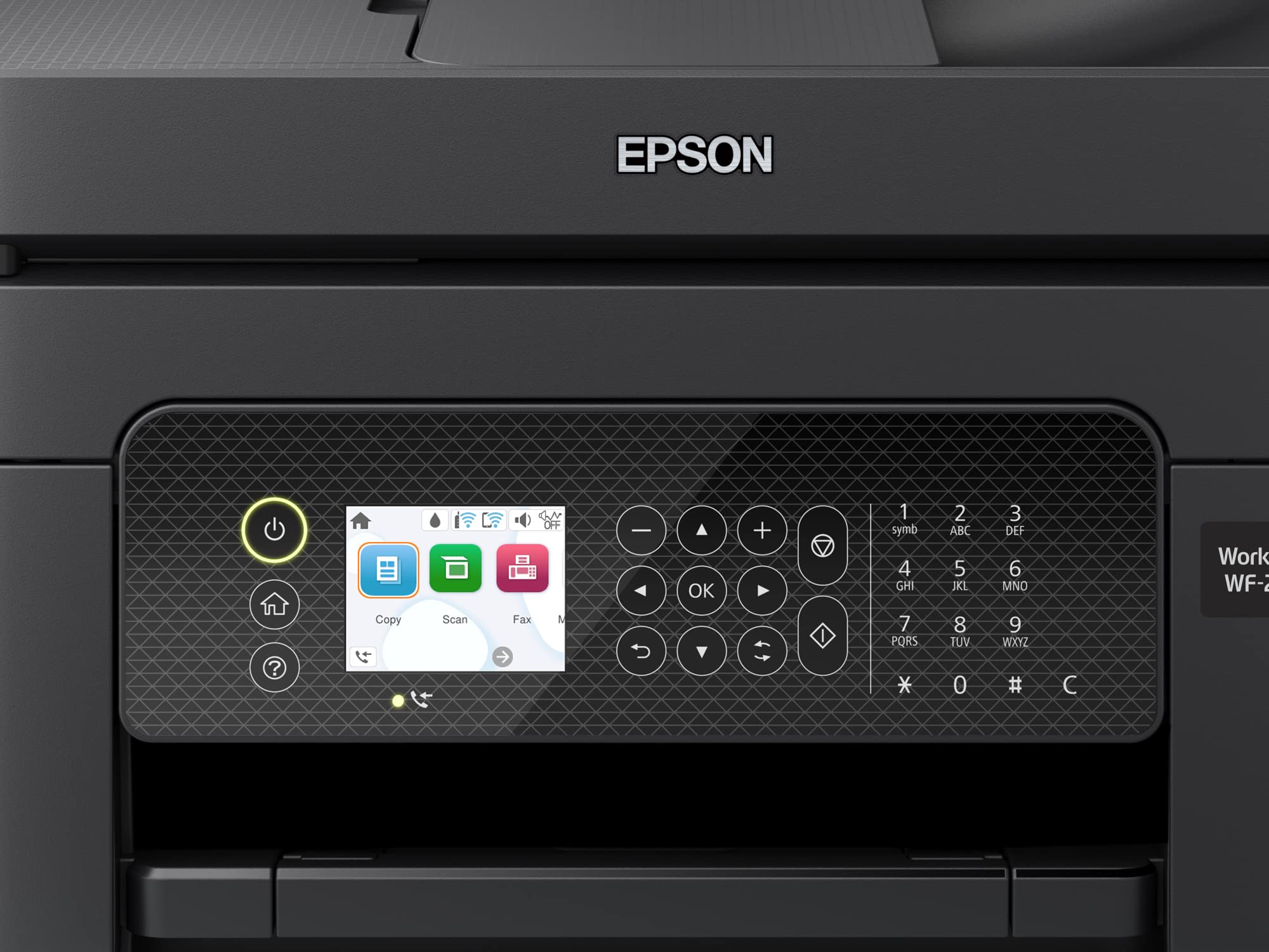 Epson Workforce WF-2950 All-in-One Wireless Color Inkjet Printer for Home Office, Black - Print Scan Copy Fax - 2.4" LCD, 33 ppm, 5760 x 1440 dpi, Auto Duplex Printing, 30-Sheet ADF