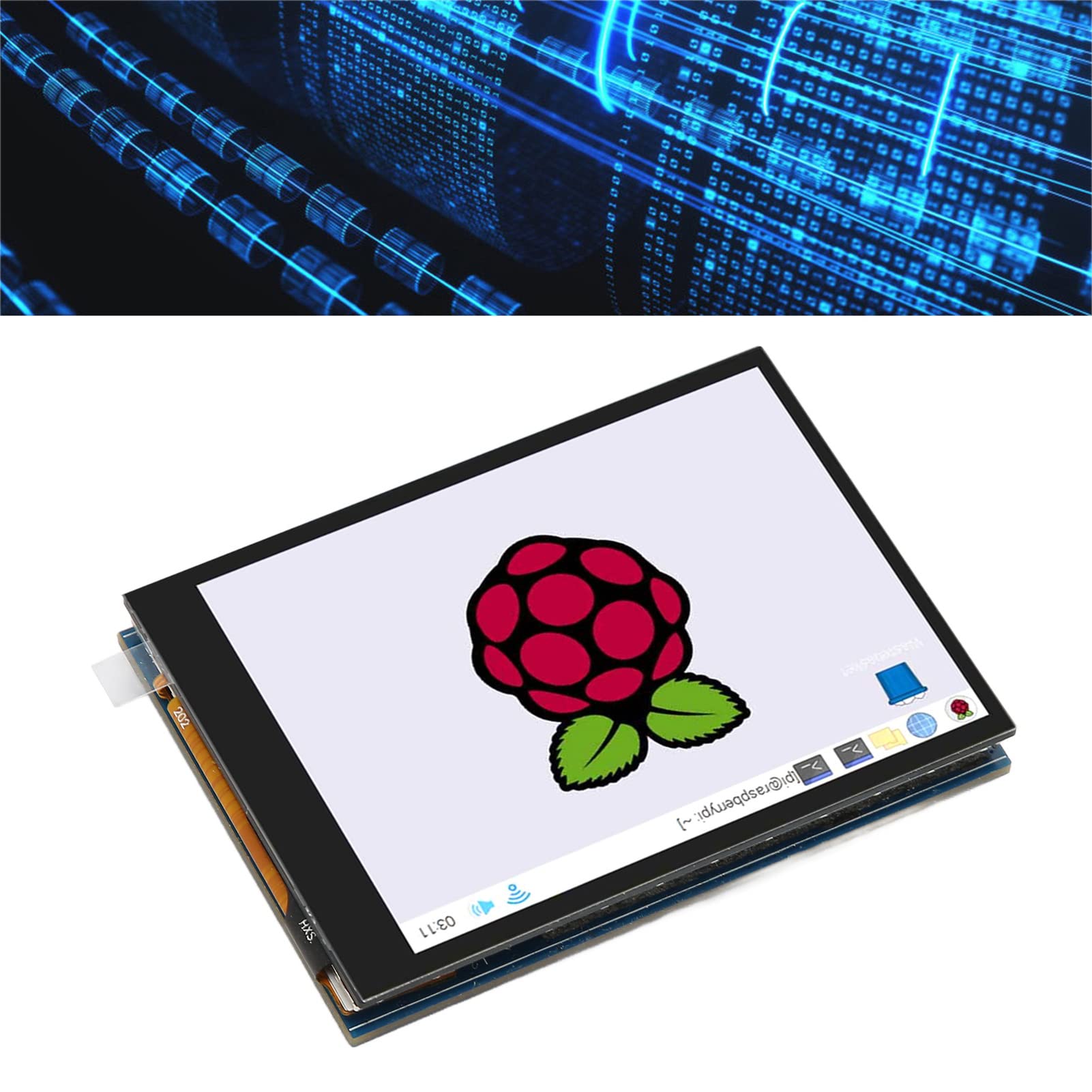 Fabul 2.8 Inch Touch Monitor IPS Capacitive Touch Screen Easy Installation 480x640 40 Pin GPIO Interface 2.8 Inch PC Desktop Touch Screen