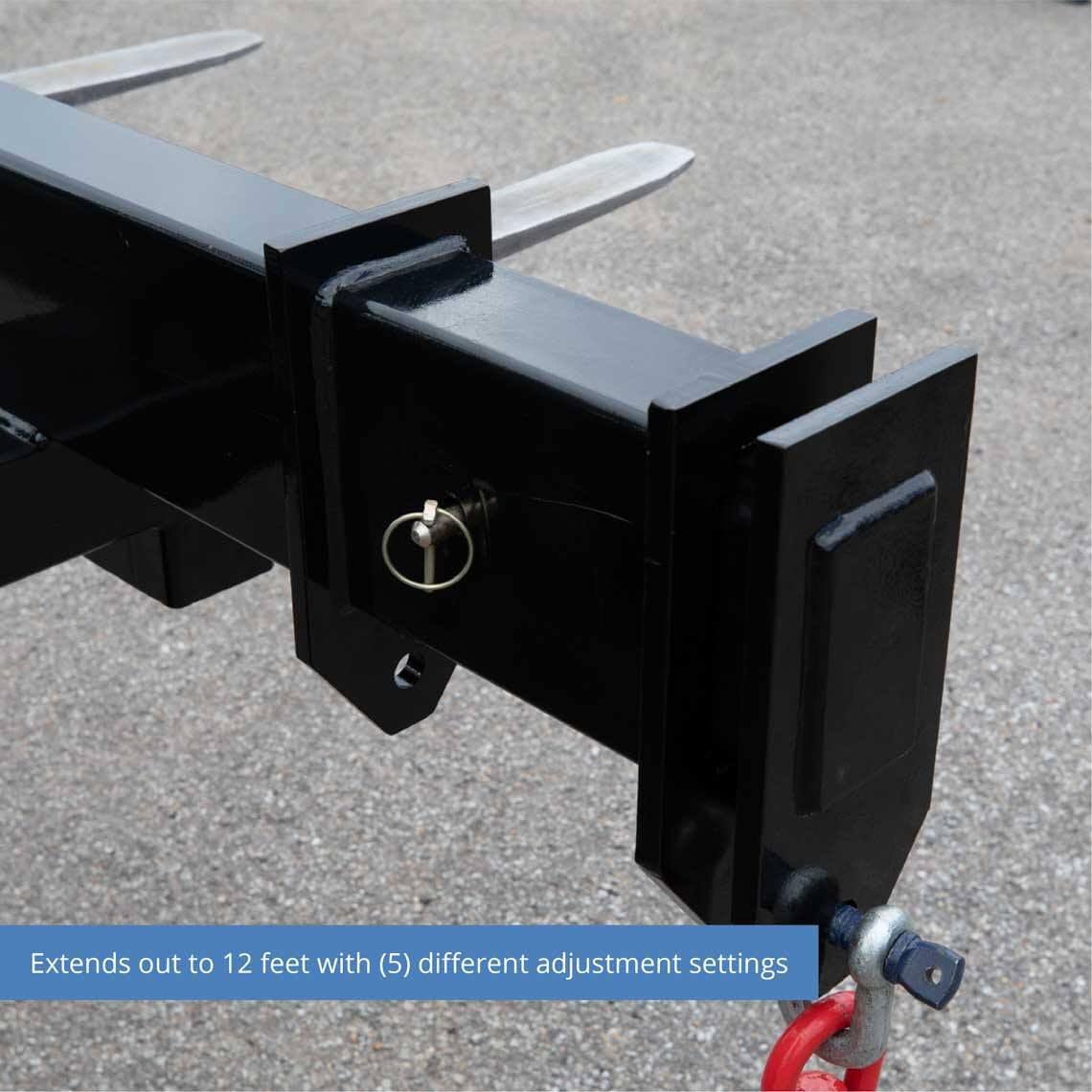 Titan Attachments Forklift Spreader Beam 90" - 144" Adjustable Telehandler