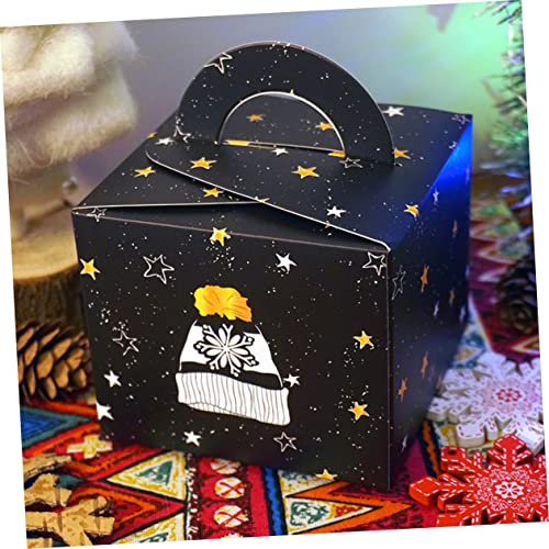 COHEALI 12pcs Christms Gift Boxes Party Favor Boxes for Christms Chocolate Candy Box for Christms Christmas Star Deer Black Christms Candy Box Candy Wrap Box