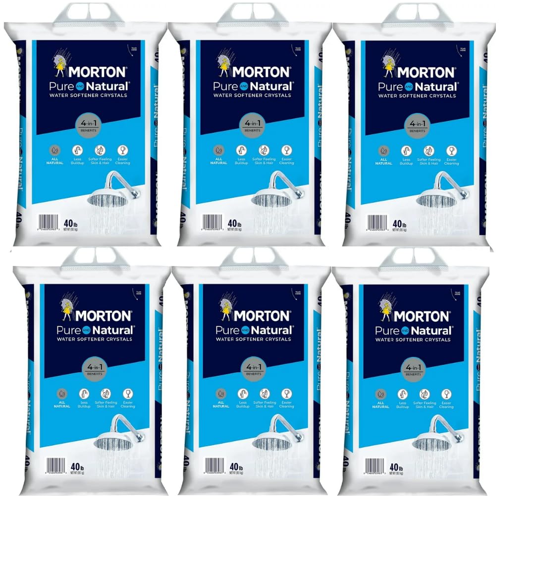 Generic Morton Pure and Natural® Water Softener Salt Crystals, Blue