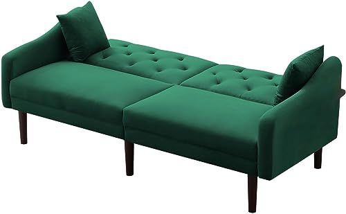 Modern Napping Futon Sofa Daybed Loveseat,2 Seaters Love Seat Convertible Sleeper Couch Bed for Home Apartment Office Small Space Living Room Furniture Sets