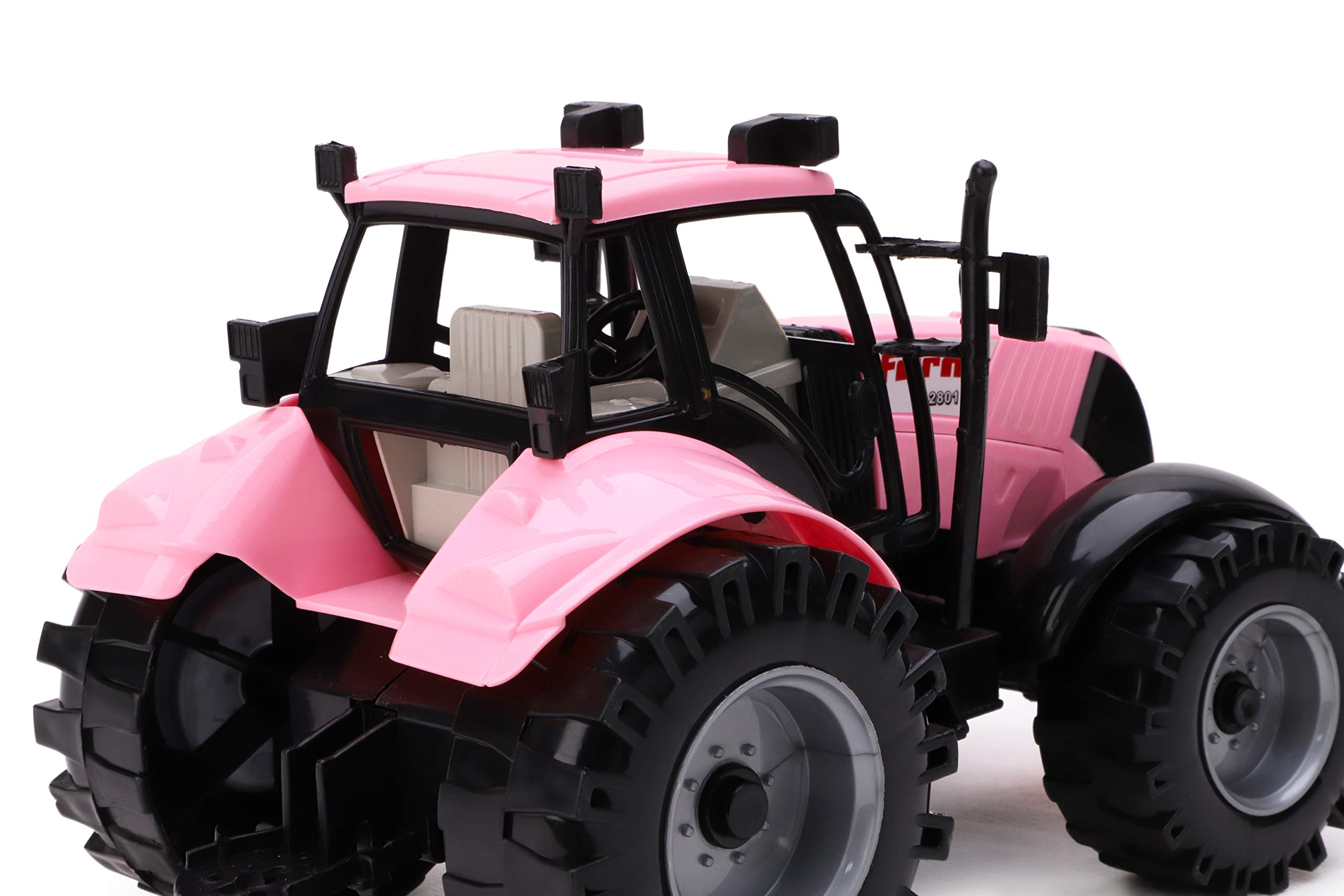 Toyland® Friction Powered Farm Tractor with Opening Bonnet (Pink)