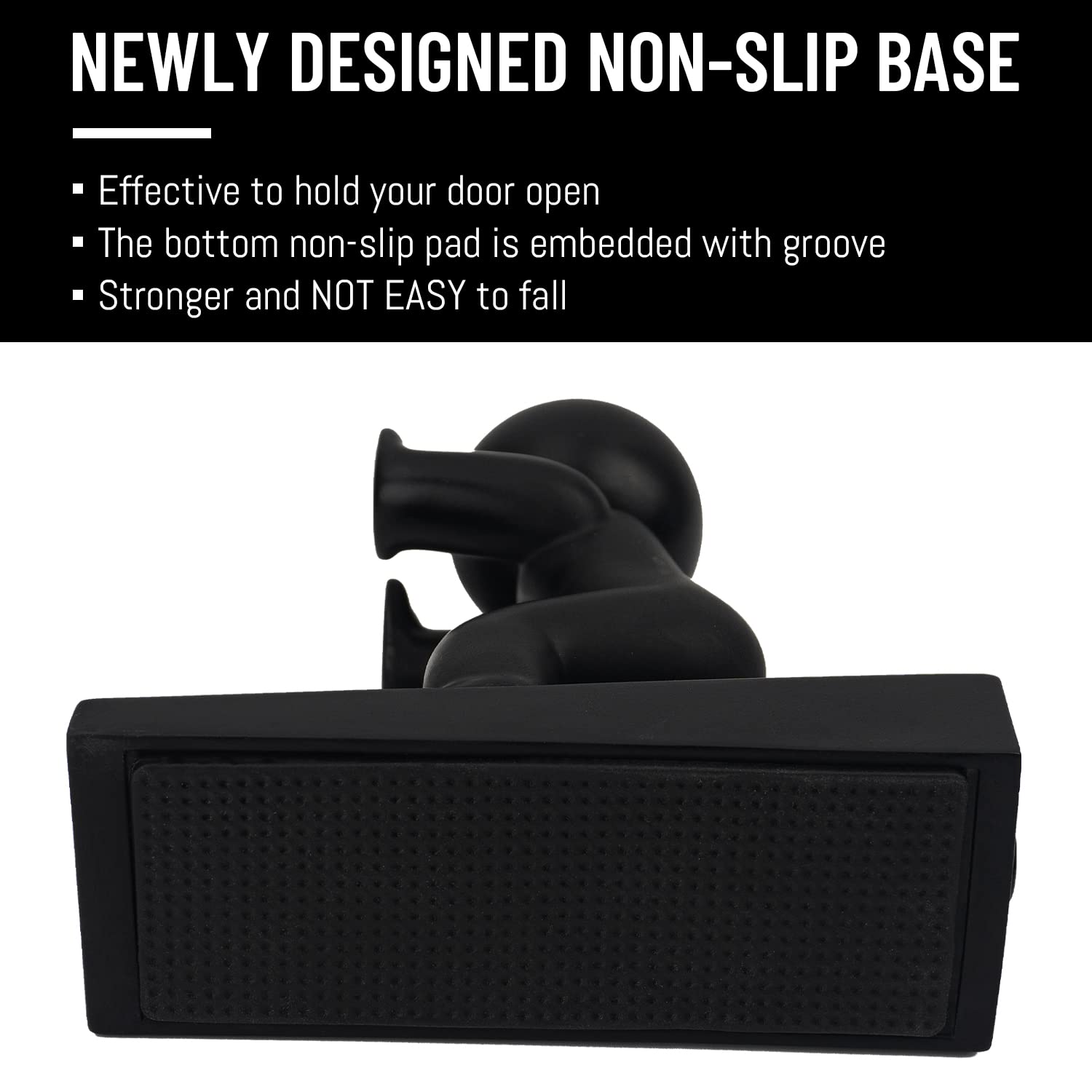 Cute Door Stopper, 2 Pack Door Stop, Flexible and Effective to Keep Your Door Open, White+Black (Patented)