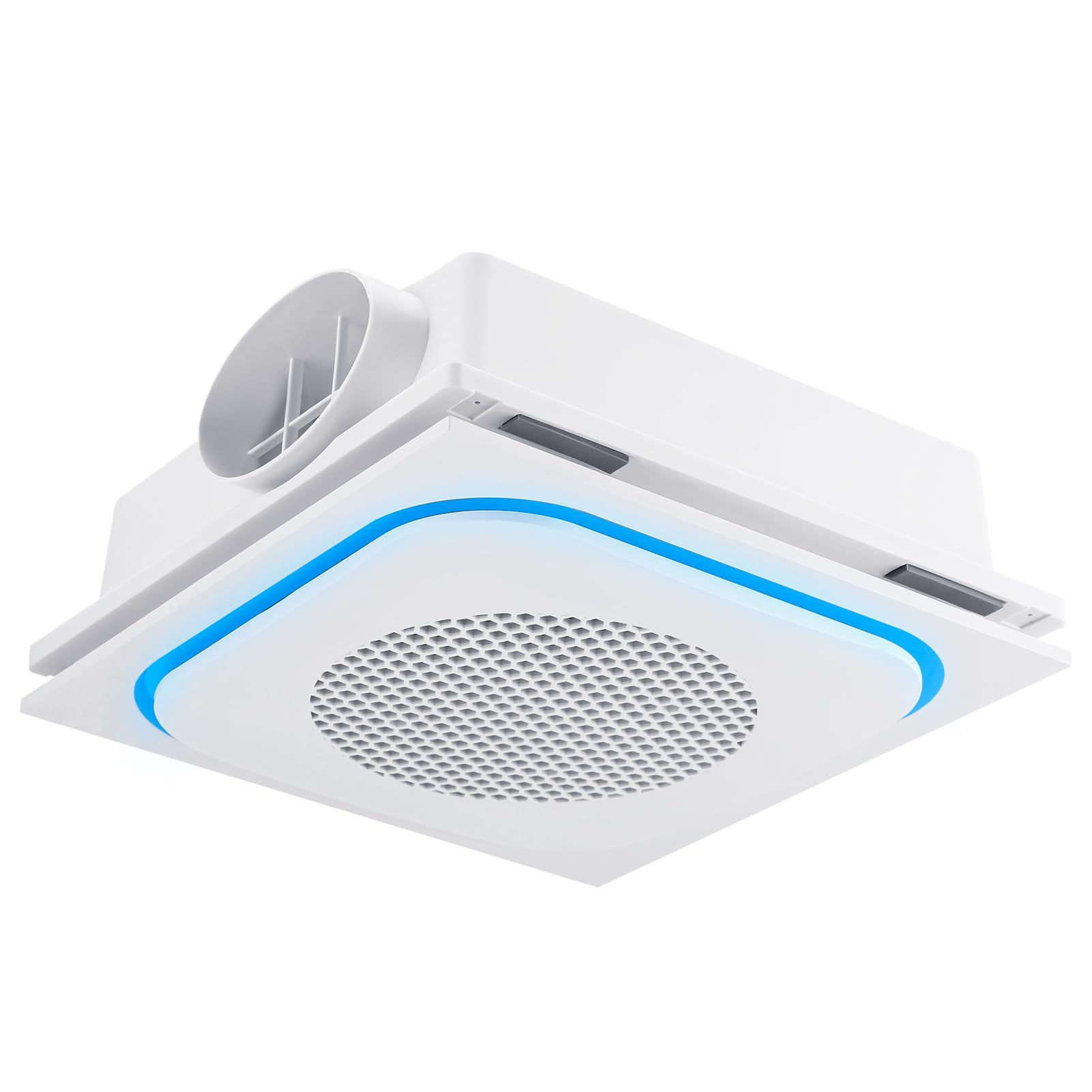 GROWNEER Bathroom Exhaust Fan with Light, 150 CFM 1.0 Sone Bathroom Fan with Light Combo, 40W Bathroom Fan with LED Night Light, White