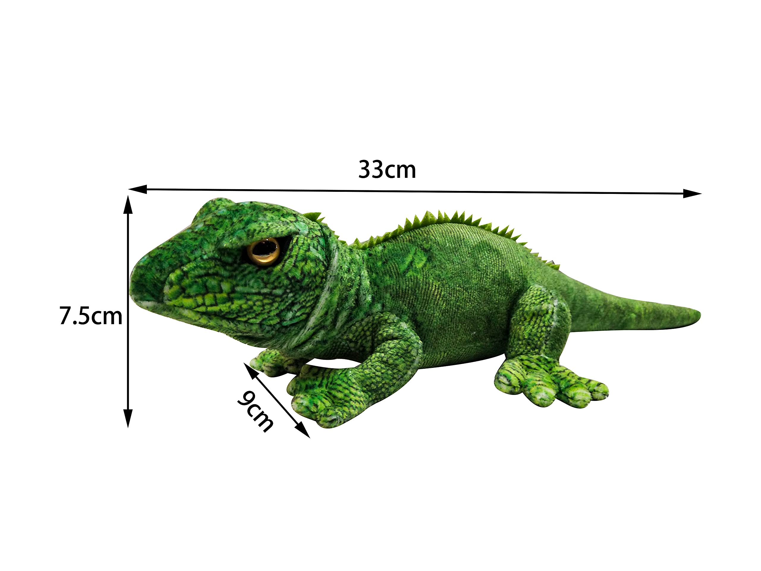 WOKI 12" Creative Lizard Iguana The Bearded Dragon Lizard Stuffed Animal Plush Toy (Including Tail Measurement)