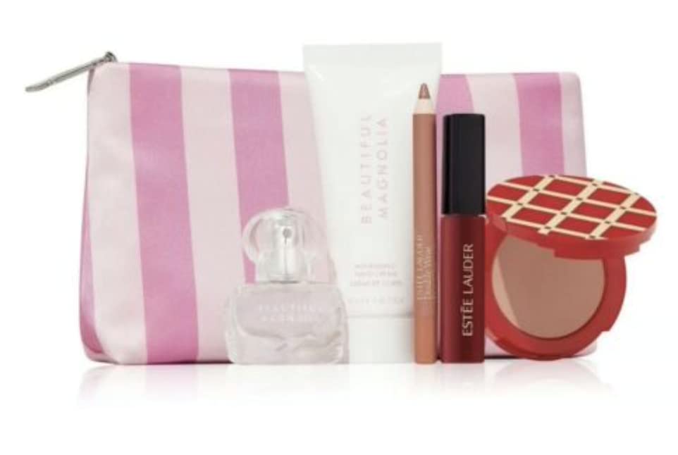 Estee Lauder 6 pc Beautiful Magnolia Eau de Parfum Purse Spray Travel Set