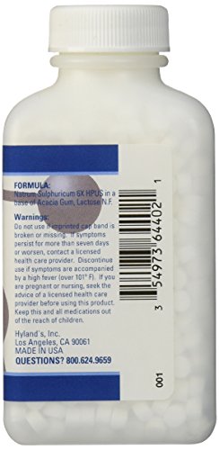 Cold and Flu Medicine, Nausea Relief, Homeopathic Treatment, Hyland's Cell Salts #11 Natrum Sulphuricum 6X Tablets, 1000 Count