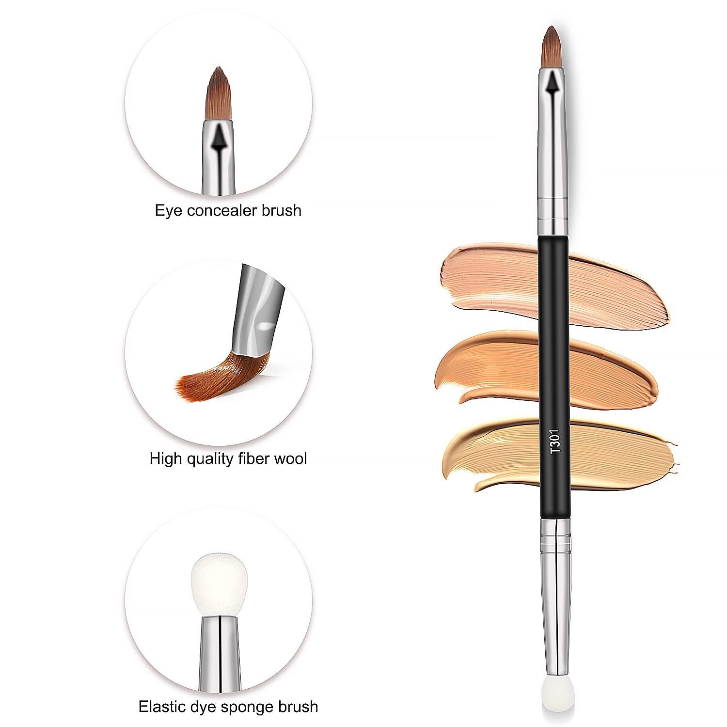 Etercycle Fine Point Eyeliner Brushes, Eye Makeup Gel Eye liner Brush, Eye Eyeshadow Brush, Concealer Brush Under Eye Makeup Brush Set