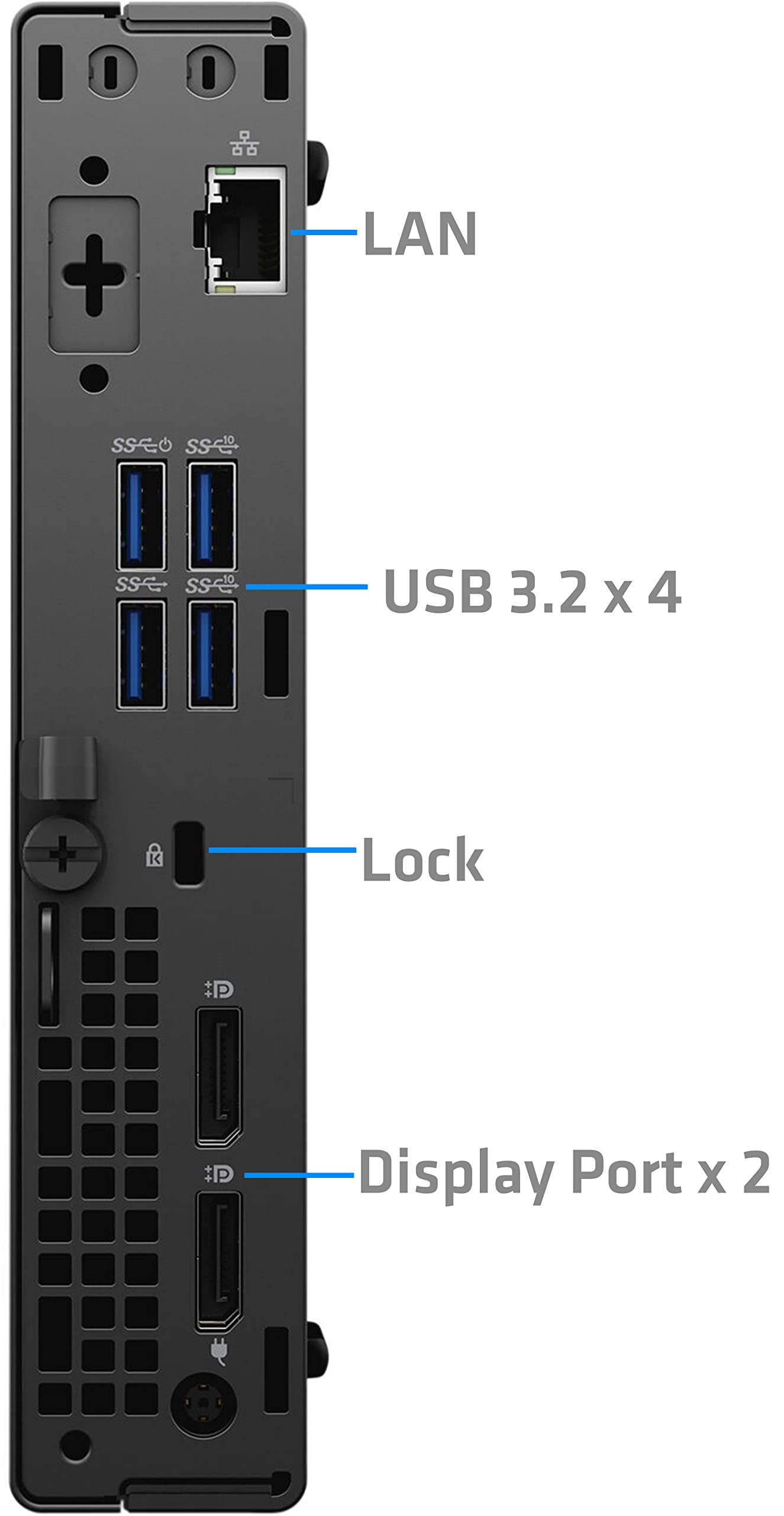 Dell OptiPlex 7090 Micro Computer, Intel i9-11900K, 64GB RAM, 2TB NVMe SSD, DisplayPort, HDMI, WiFi, Bluetooth, USB C, Windows 11 Pro, Black, 7000 Series Desktop