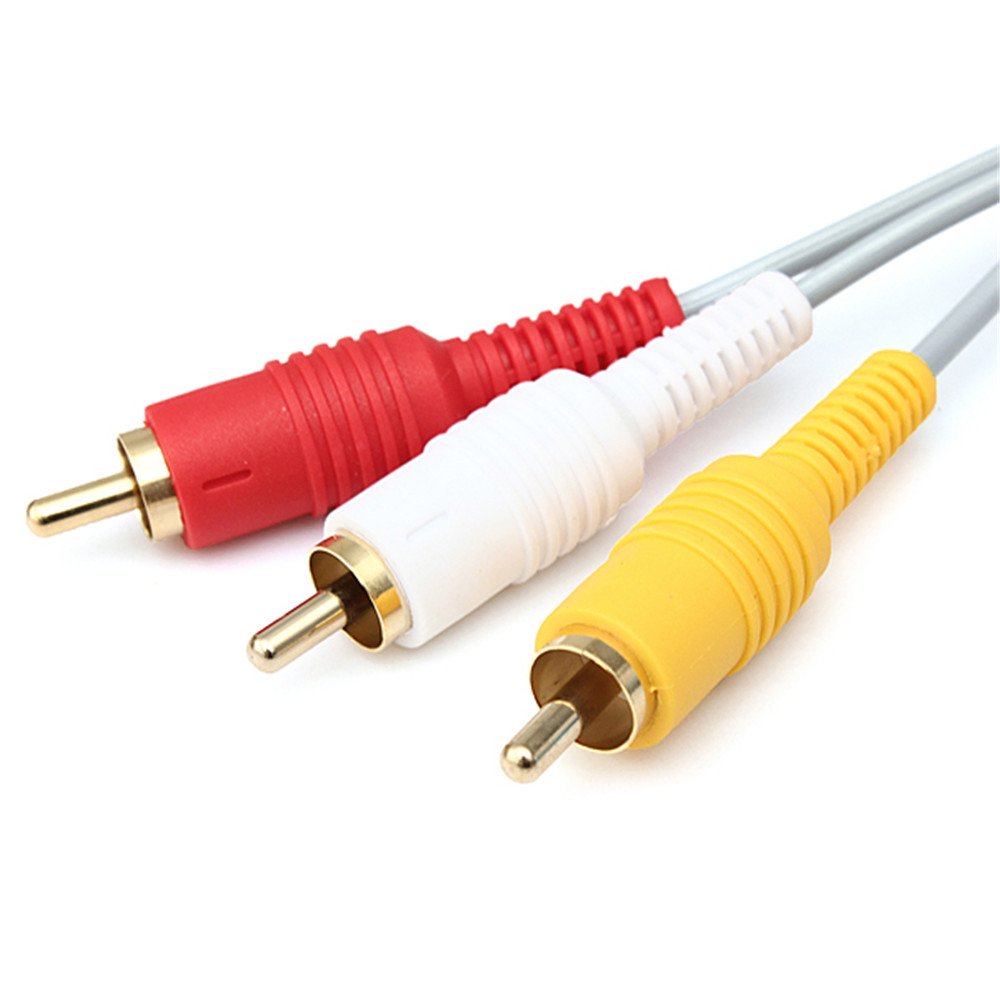 traderplus 6ft Composite Audio Video AV RCA Cable Cord for Nintendo Wii/Wii U