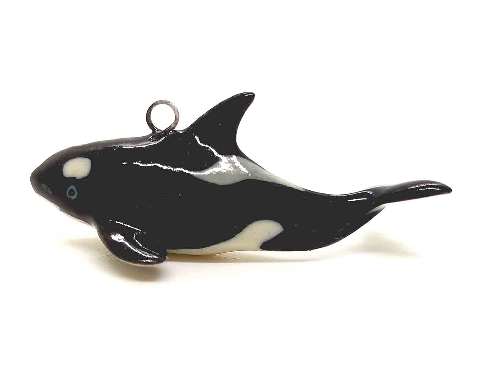 SSJSHOP Whale Orca Micro Tiny Dollhouse Figurines Ceramic Hand Painted Animals Collectible Small Gift Home Garden Decor