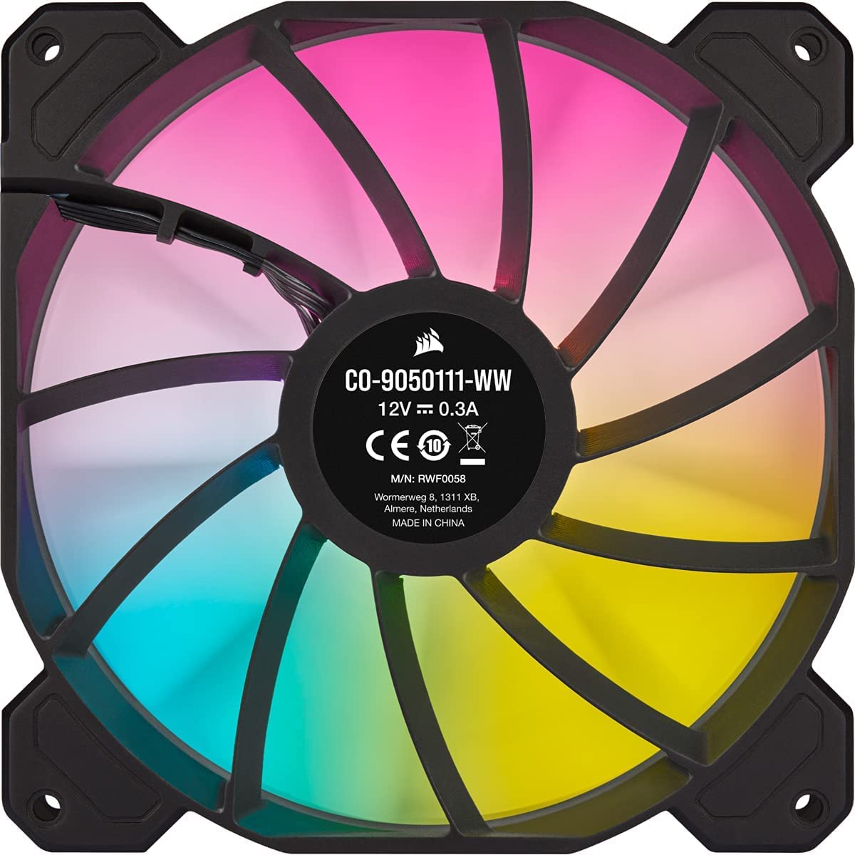CORSAIR iCUE SP140 RGB Elite (CO-9050111-WW) Performance 140mm PWM Dual Fan Kit with Lighting Node CORE (Renewed)