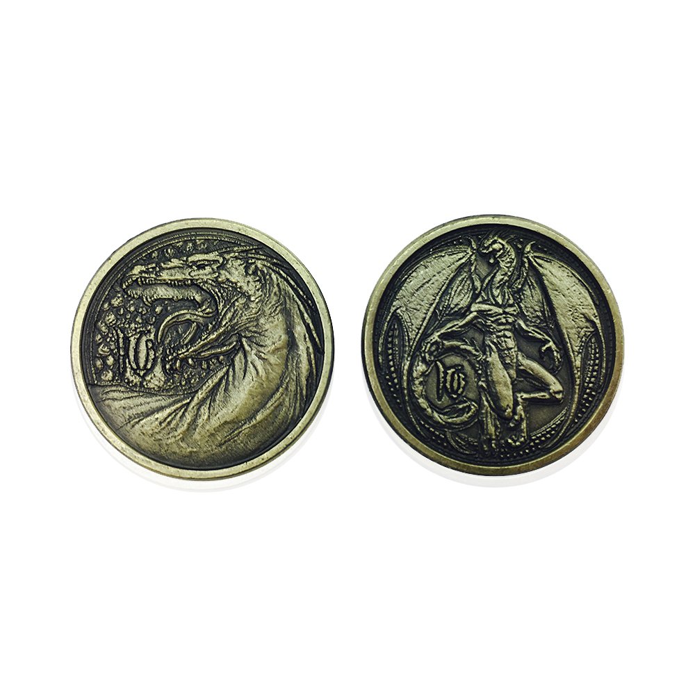 Norse Foundry Dragon Variety Pack (Set of 10) (Metal Plated Novelty) Adventure Coins for RPGs/LARP | DND Pathfinder Live Action Role-Playing Games