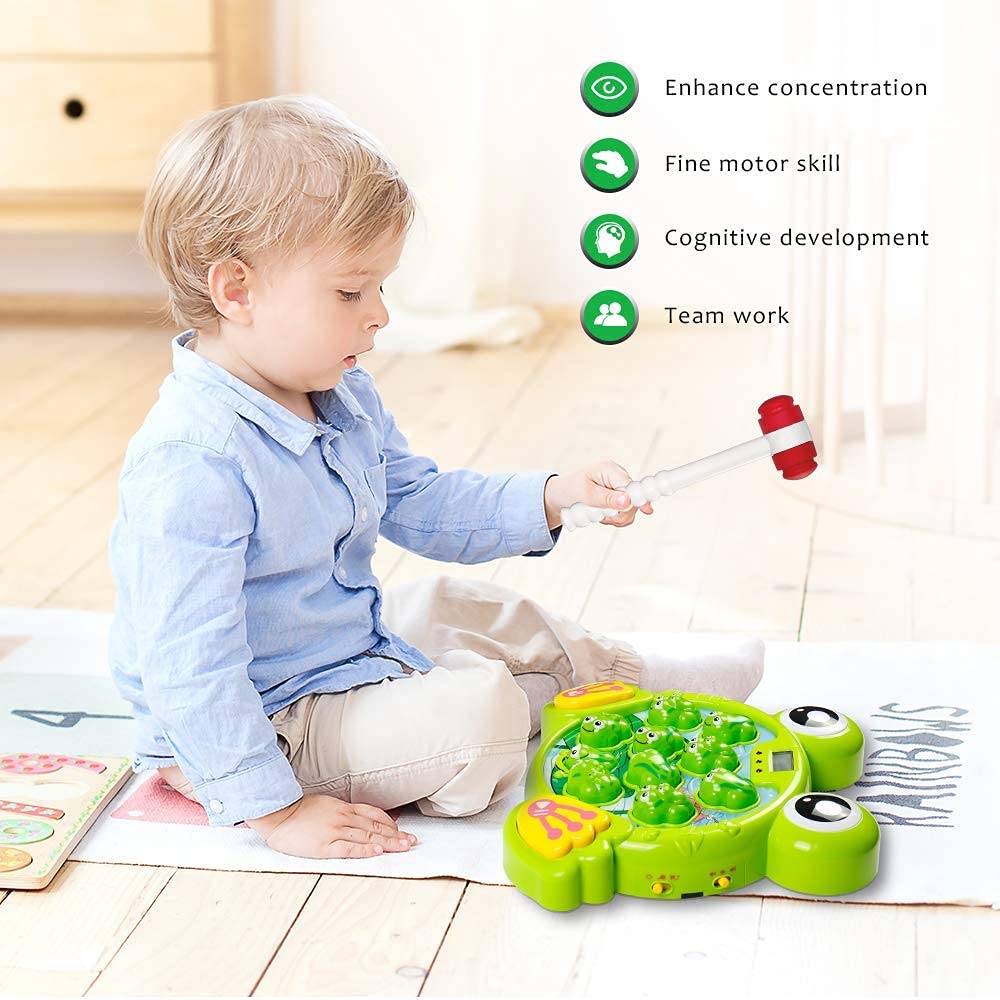 YEEBAY Interactive Whack A Frog Game & Pop Up Animals Toy