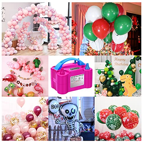 Growsun Balloon Pump Kit Electric Balloon Garland Arch Kit Air Blower Inflator for Party Decoration w/Ballons Tape Strip