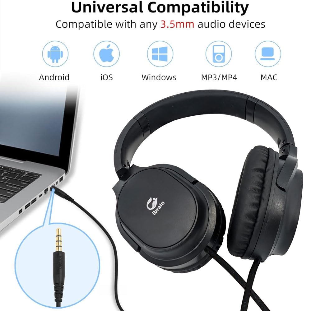 Conners Clinic EMF Radiation-Free Air Tube Over-Ear (Black Headphones) [2024 Model Upgrade]