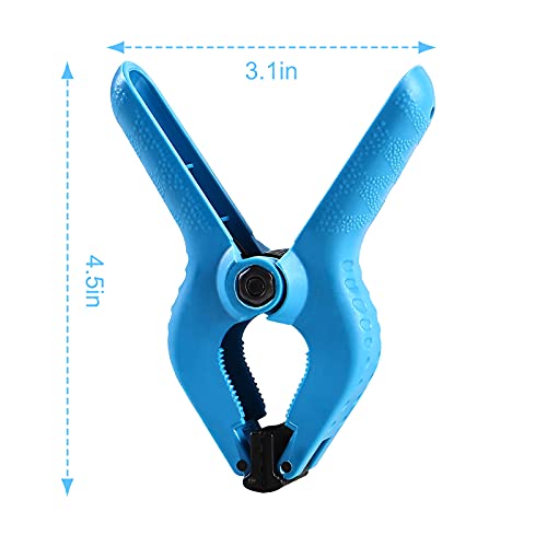 FASTORS 4.5 Inch Spring Clamps for Woodworking,12-PACK Backdrop Clips,Clamps for Pool Cover, Crafts,Photography Studio and Muslin Backdrop, Clamps Heavy Duty(BLUE)