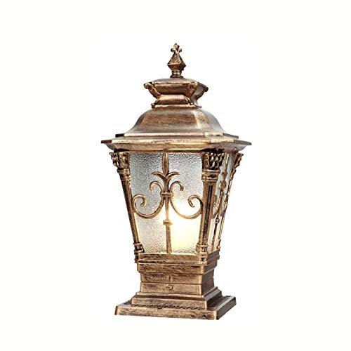 WANGYONGXIANG E27 Outdoor Post Lights,Solar Fence Doorpost Lamp, Outdoor Waterproof Courtyard Wall Courtyard Pillar Villa Gate Lamp,Aluminum Pillar Door Garden Park Home Decorative Lighting Post Light