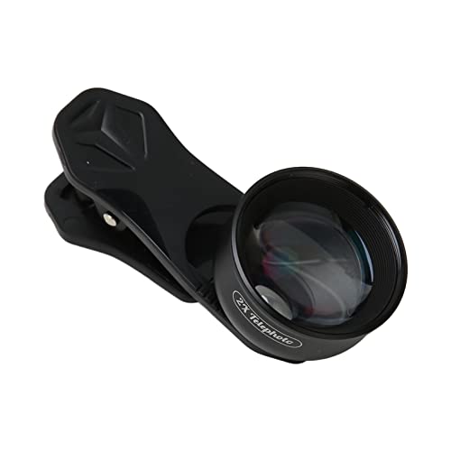 Phone Camera Lens, 2X HD Clip on Cell Phone Lens with Storage Bag and Wiping Cloth, Portable Smartphones Lens for Photography