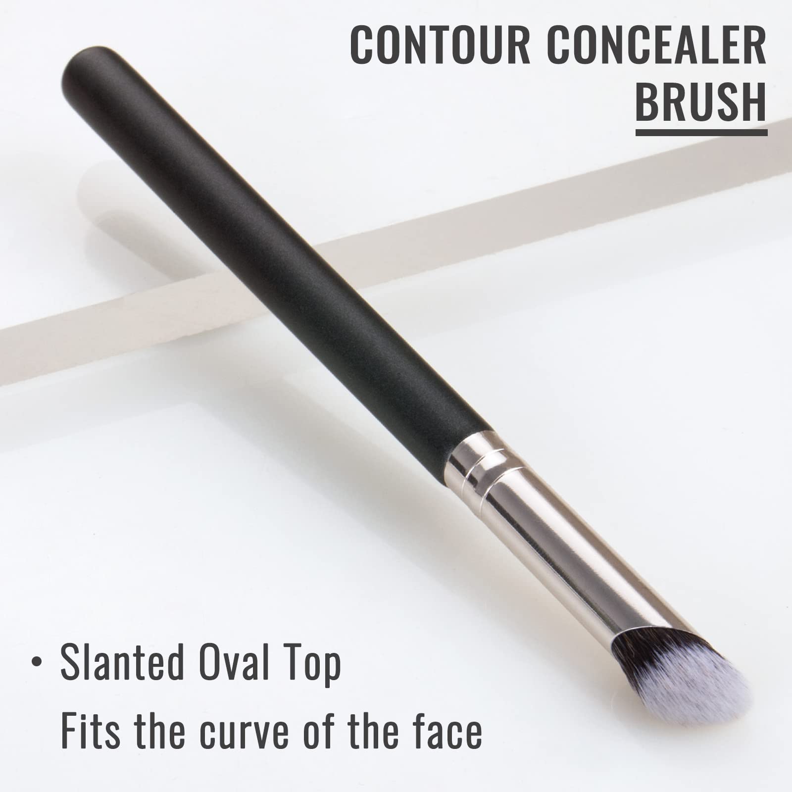 Erinde Small Angled Under Eye Concealer Brush, Nose Contour Brush for Bronzer, Professional Foundation Contour Concealer Makeup Brush for Blending Liquid, Cream or Flawless Powder Cosmetics
