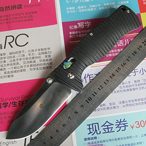 Ganzo G720-BK Tactical Folding Knife Multi Tool Window Breaker 440C Blade Black G10 Handle w/ Paper Box & Draw String Bag G720