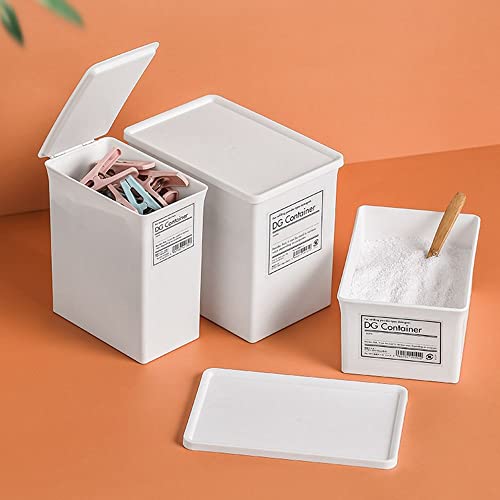Laundry Powder Container, Household Washing Powder Storage Tin Laundry Powder Box for Holding Pods Tablets Detergent(C)