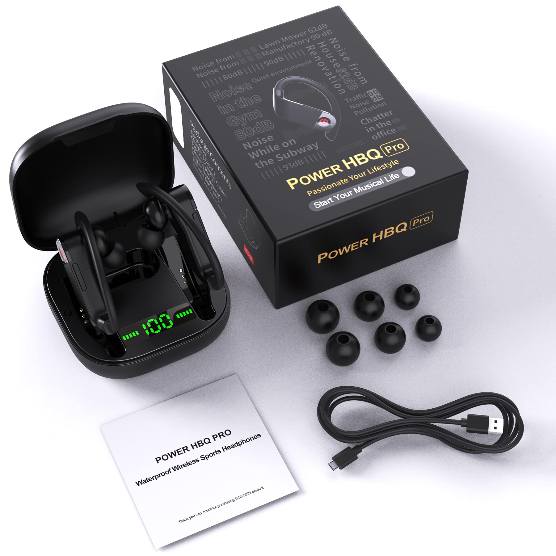 EUQQ Bluetooth Headset Single Ear Business Earbuds A32