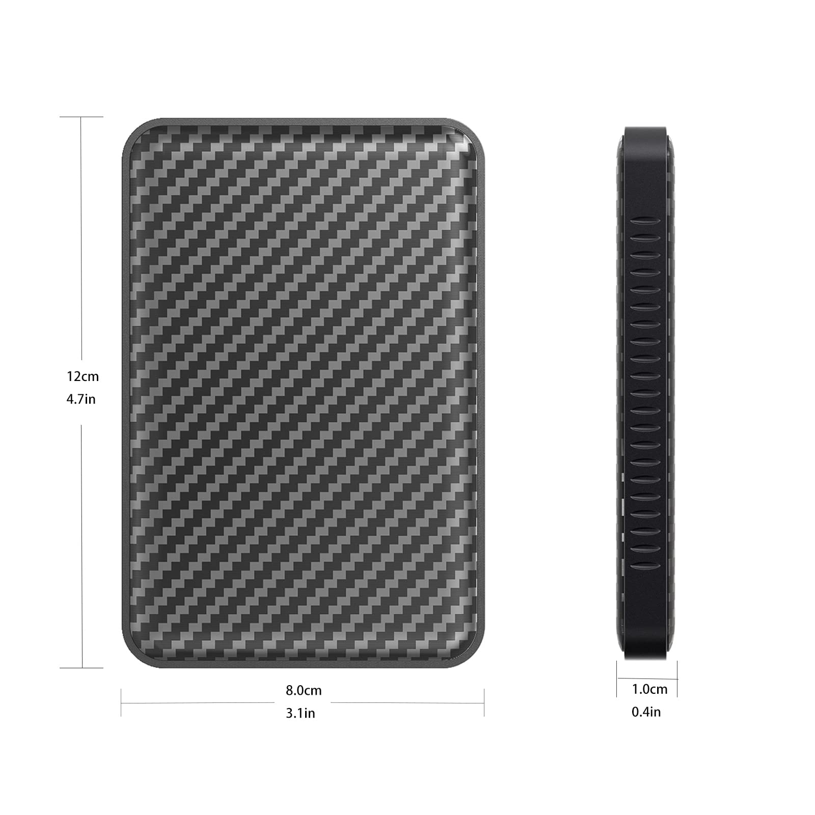 External Hard Drive HDD Storage - 500GB Ultra Slim Portable Hard Drive USB3.0 Compatible for PC, Mac, Laptop, Chromebook, PS4, Xbox one-Black/Grey(Twill)