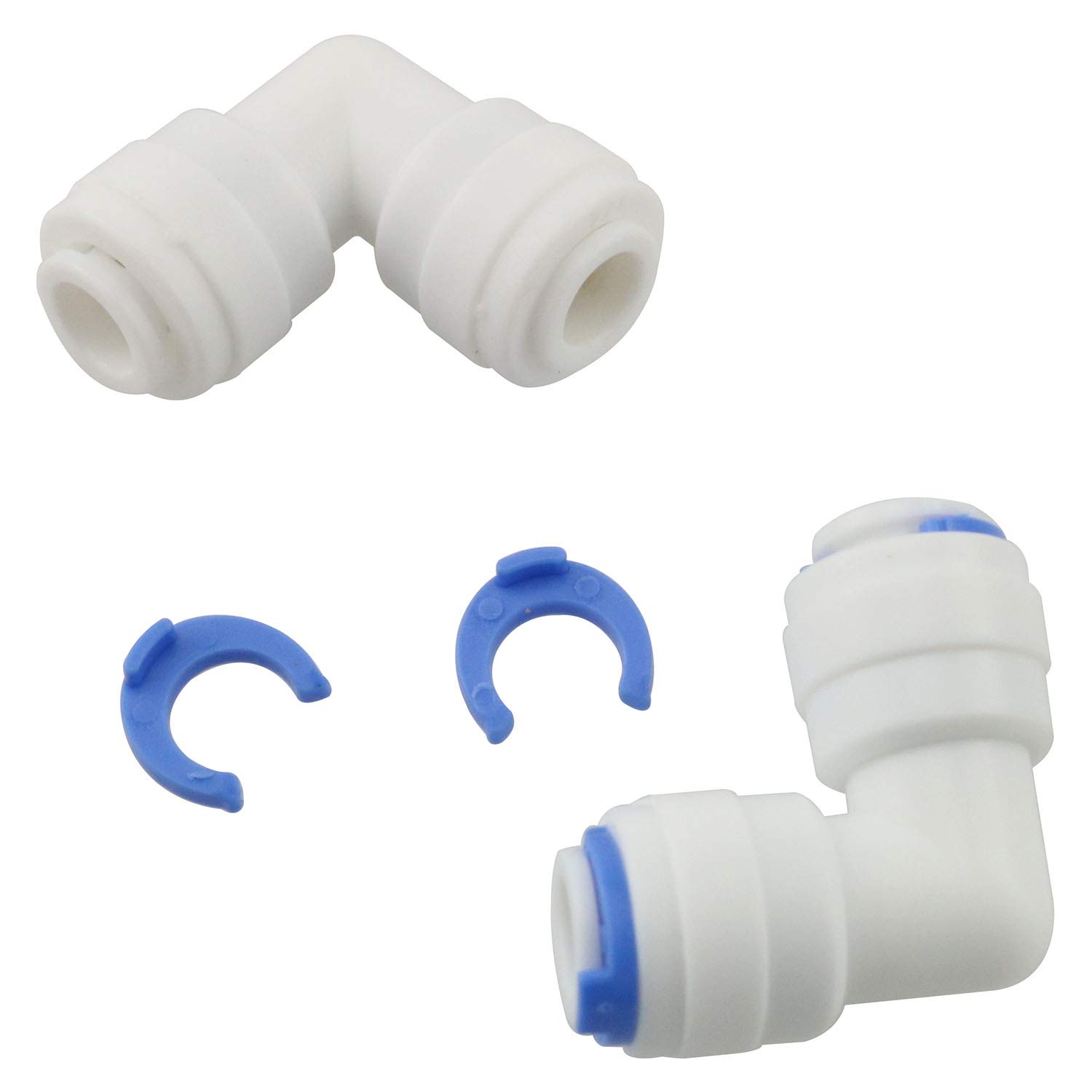 DGZZI 8PCS Push-in Quick Connectors For RO Water Reverse Osmosis System L Type Connect