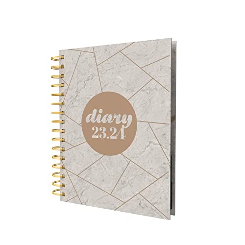 Collins Scandi Academic 2023-24 A5 Day To Page Mid Year Diary Planner School, College or University Term Journal - August 2023 to August 2024 - Grey - PW51M.GEGY-2324