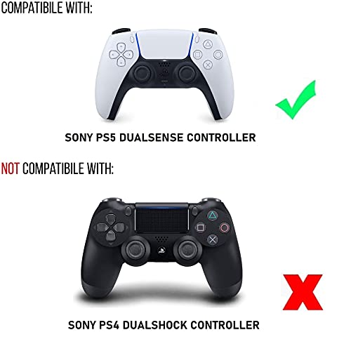 Wasserstein Charging Station Compatible with Sony Playstation 5 DualSense Controller - Make Your Gaming Experience Convenient with The PS5 Controller Charging Station (Black)