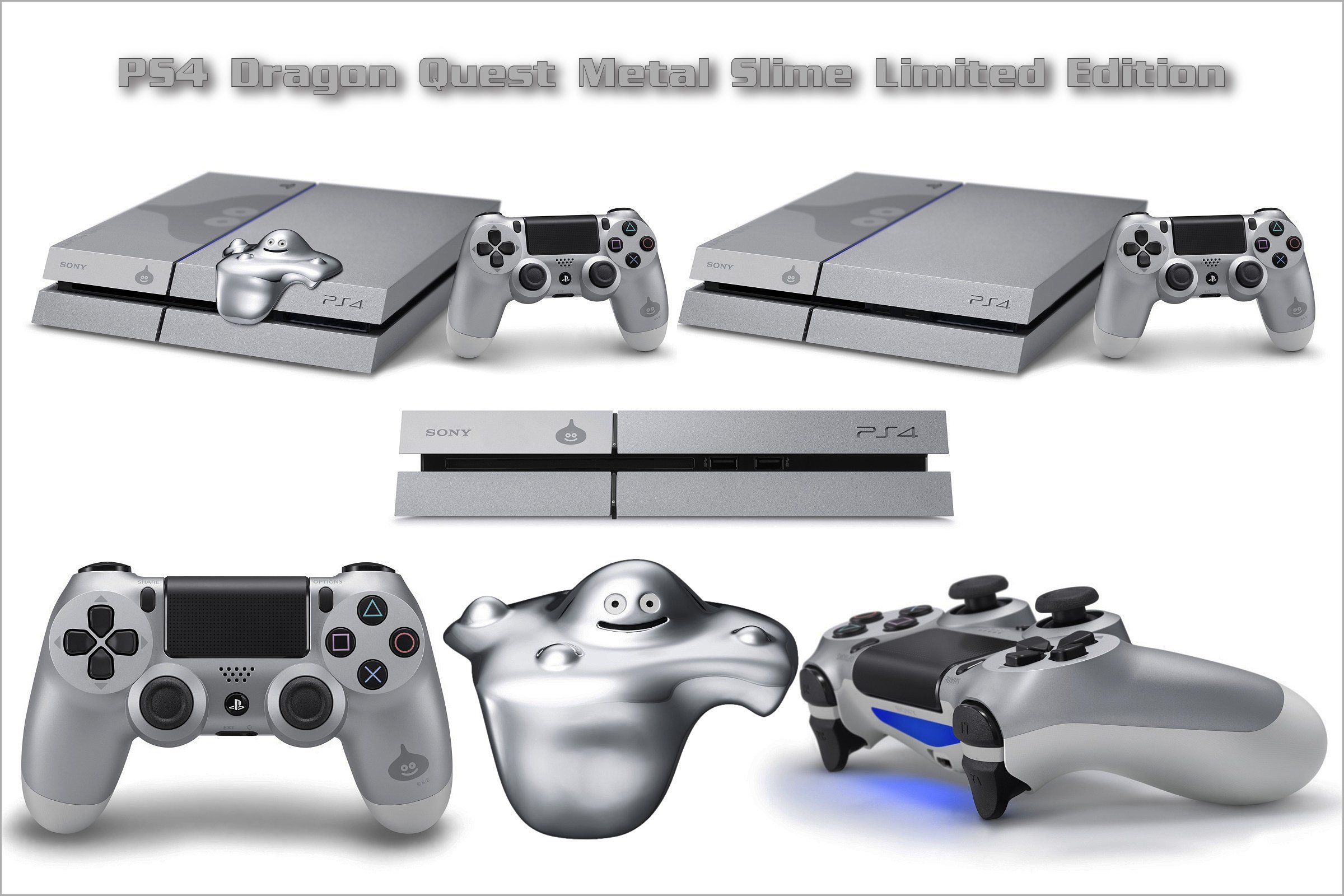 PlayStation4 Console 500GB Dragon Quest Metal Slime Edition Japan import