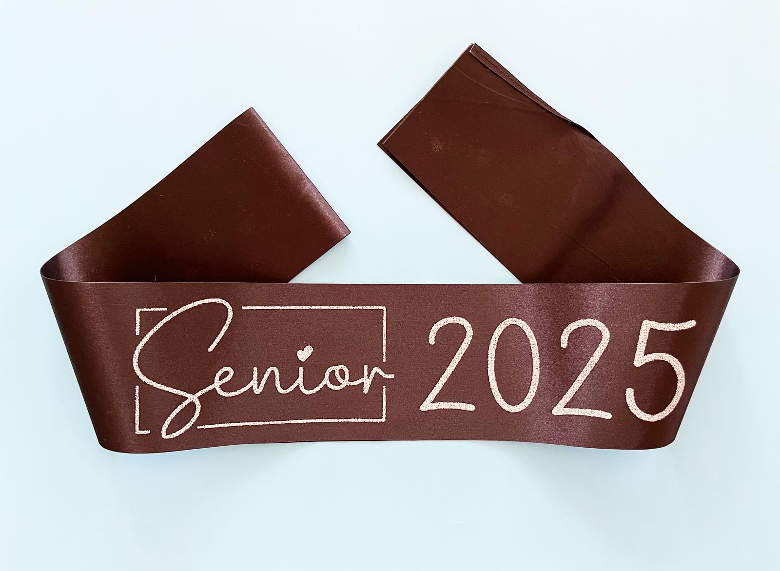 Generic Senior Sash 2025, 8 Pack Silver Glitter Black Satin Finally Graduated Senior Cheerleader Sashes for Class of 2025 Graduation Party Supplies