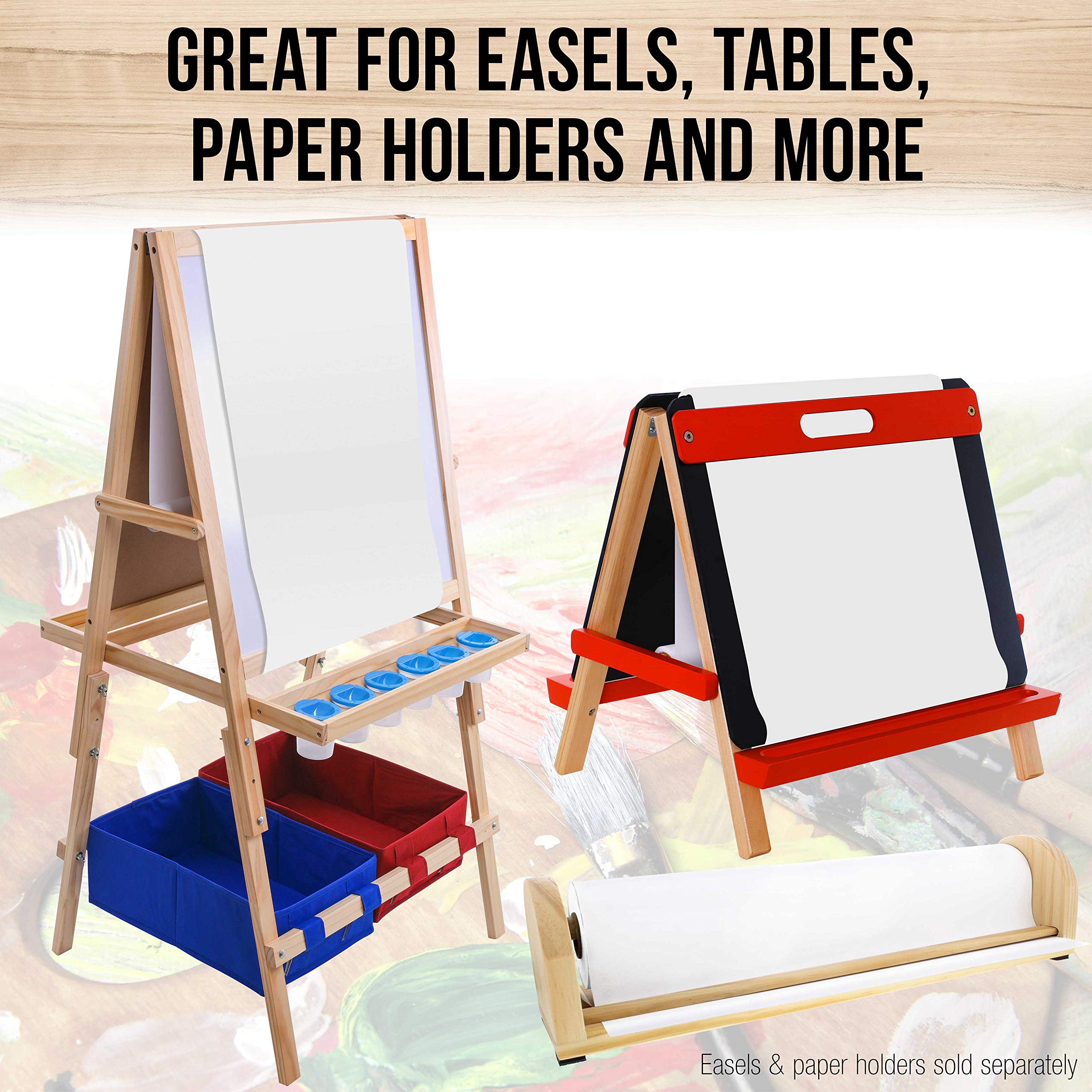 U.S. Art Supply Children's Kids Easel Arts and Crafts Paper Rolls 18" x 75' (6 Rolls) - Easel Replacement Rolls, Whiteboards, Crafting Activity, Painting - Kids Learn to Paint, Draw, Write, Have Fun