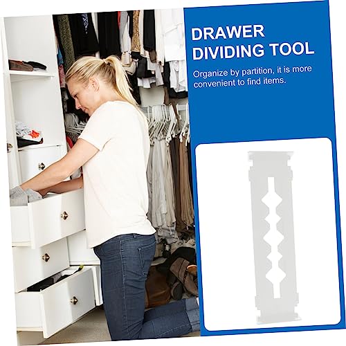 SOESFOUFU Drawer Divider Spring Tool Socks Organizer Cabinet Drawer Acrylic Shelf Divider Grid Divider Expandable Drawer Organizer Plastic Drawer Divider Drawer Partition White Cart Plastic