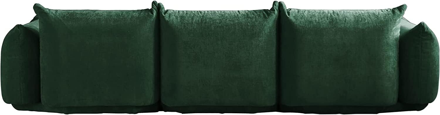 JACH 103" L-Shaped Modular Sectional Sofa, Minimalist Chenille Sofas Couches, Luxury Modern Couch with Reversible Chaise Ottoman for Living Room, Apartment, Green