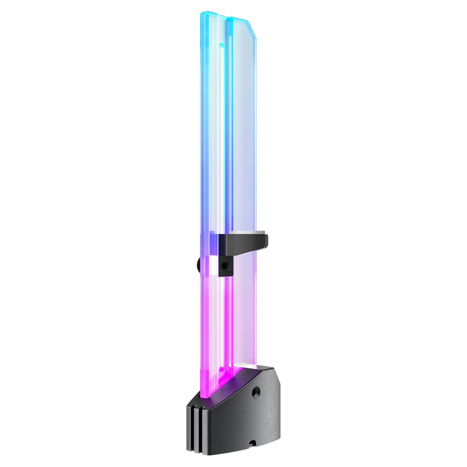 novonest GPU Support Bracket,5V 3PIN ARGB Graphics Card GPU Brace Support Video Card Sag Holder/Holster Bracket,Vertical GPU Mount,Transparent Acrylic,Side Neon Light,GH03ARGB(N)