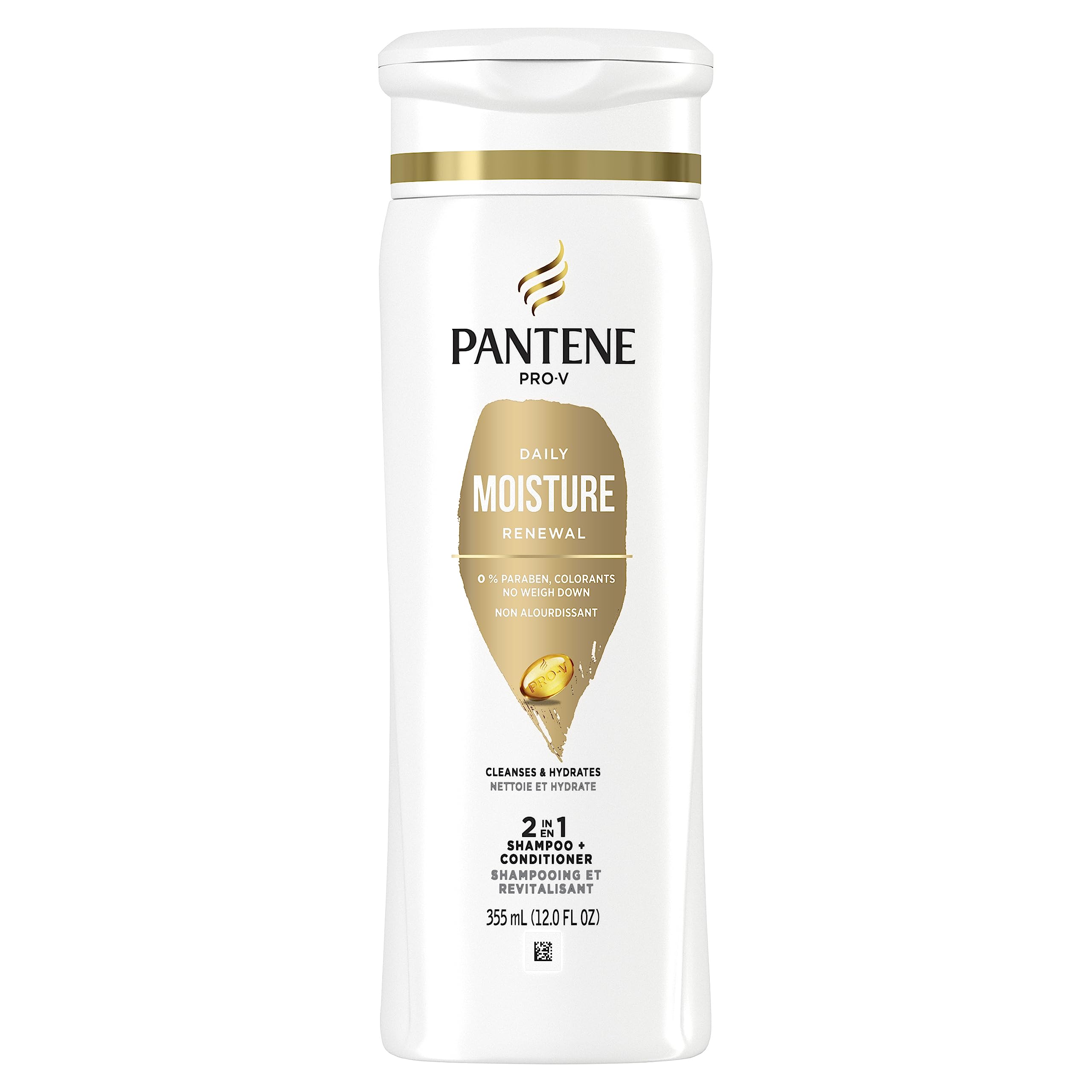 Pantene PRO-V Daily Moisture Renewal 2 in 1 Shampoo + Conditioner, 12 oz
